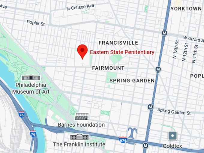16. eastern state penitentiary map