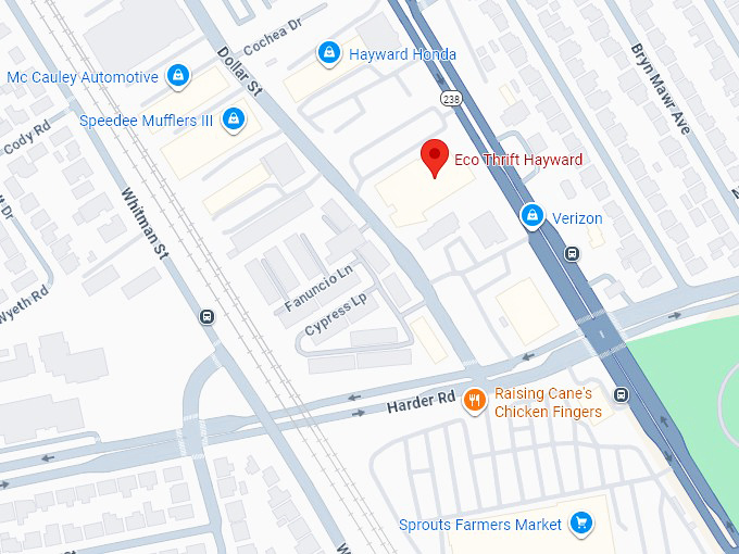 16. eco thrift hayward map