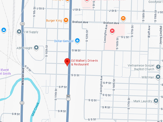 ed walker’s drive in & restaurant map