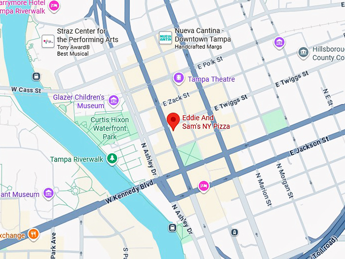 16. eddie and sam's n.y pizza map