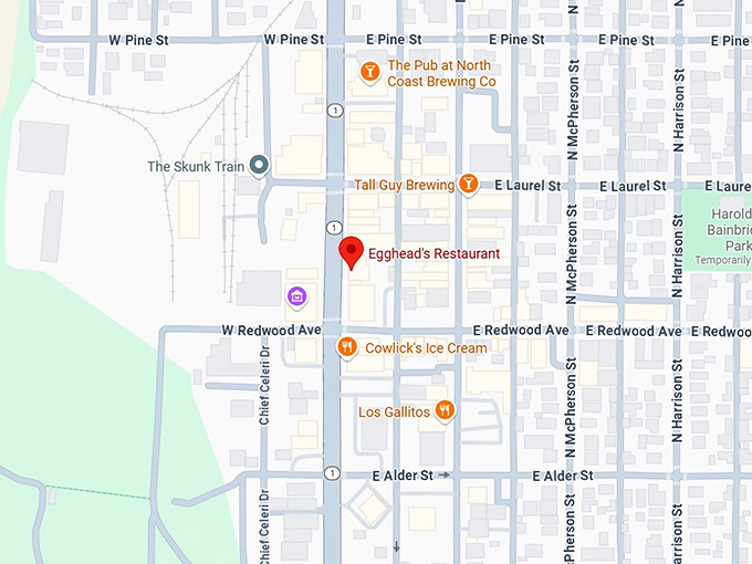 16. egghead's restaurant map