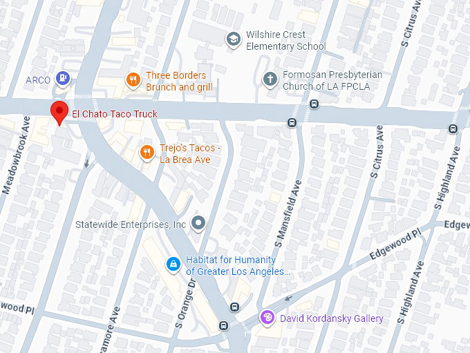 16. el chato taco truck map