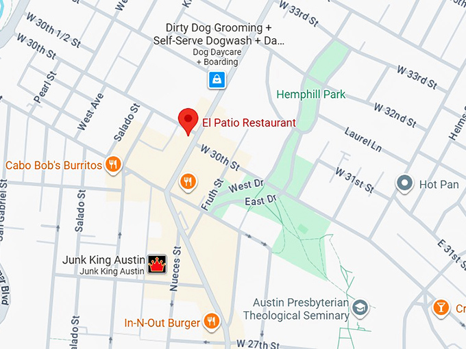 16. el patio restaurant map