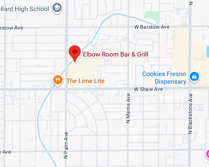 16. elbow room bar & grill map