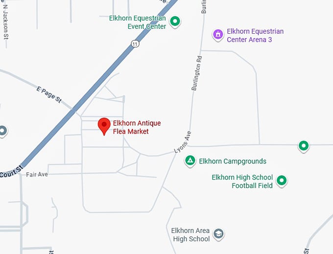 16. elkhorn antique flea market map