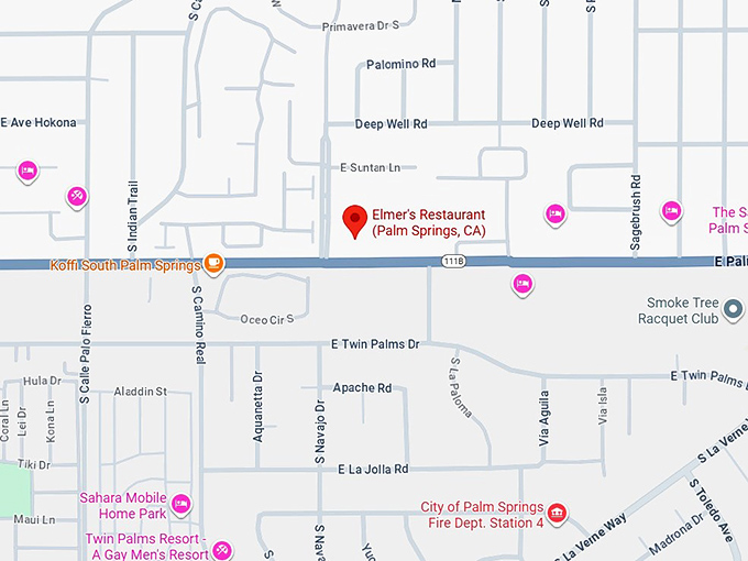16. elmer's restaurant map