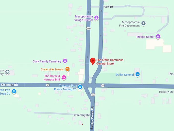 16. end of the commons general store map