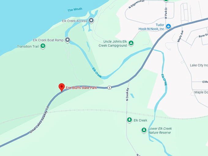 16. erie bluffs state park map