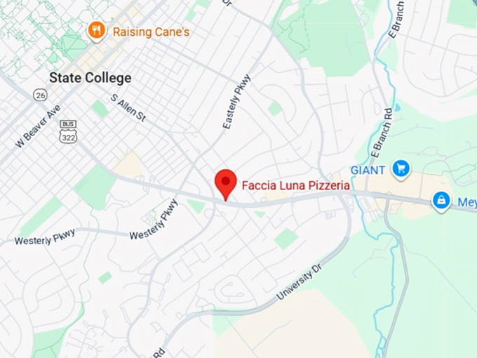 16. faccia luna pizzeria map