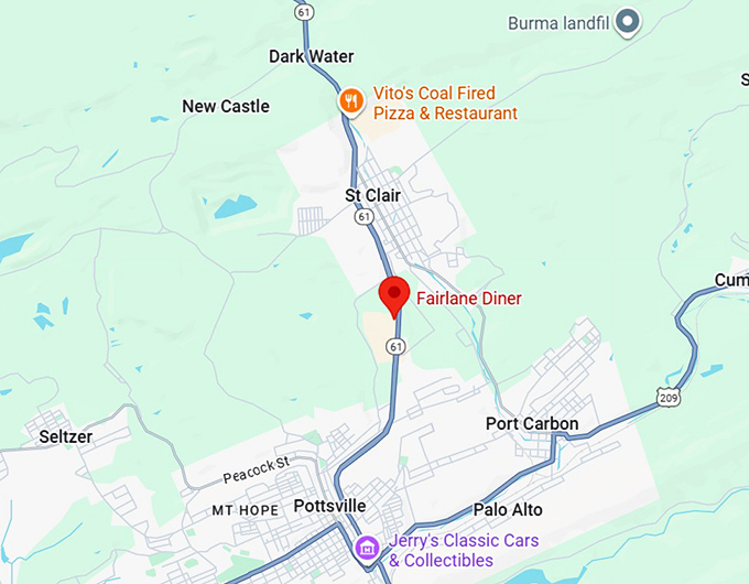 16. fairlane diner map