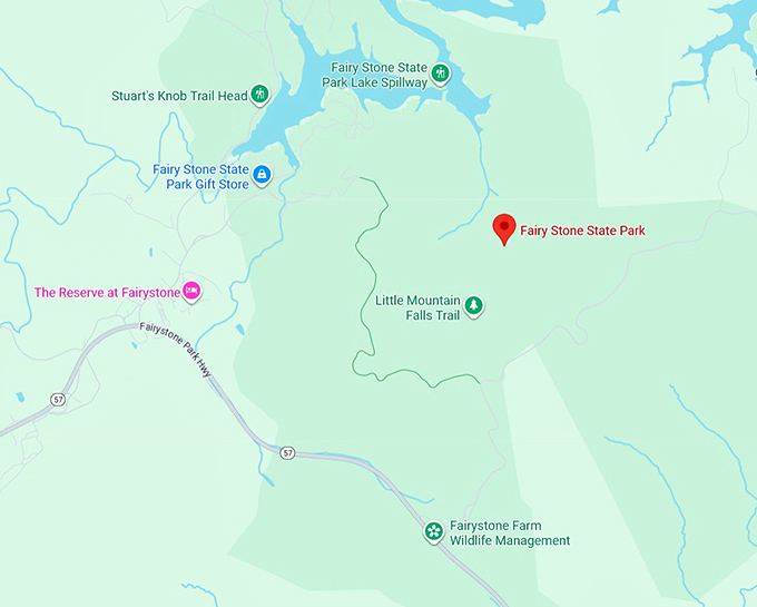 16. fairy stone state park map