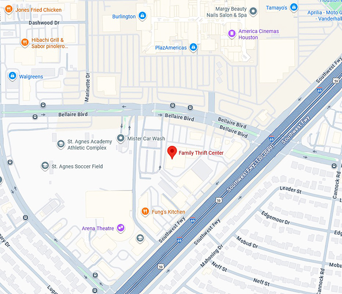 16. family thrift center 7553 bellaire blvd map