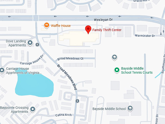 16. family thrift center map