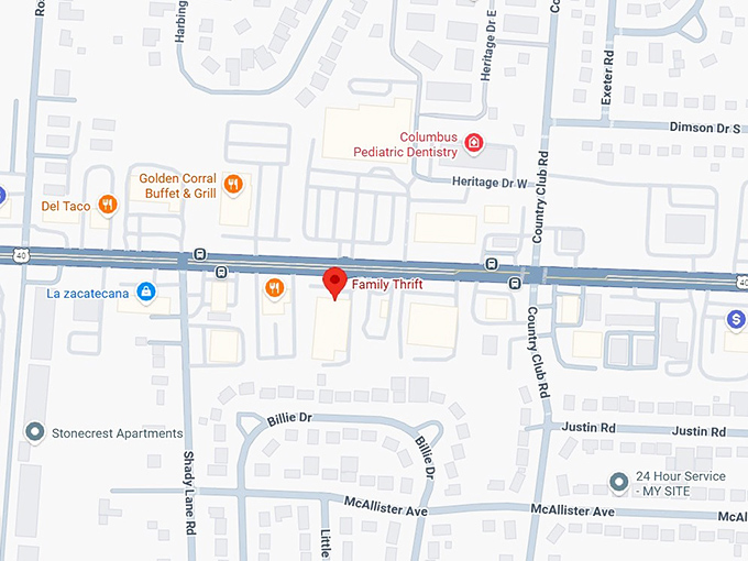 16. family thrift map