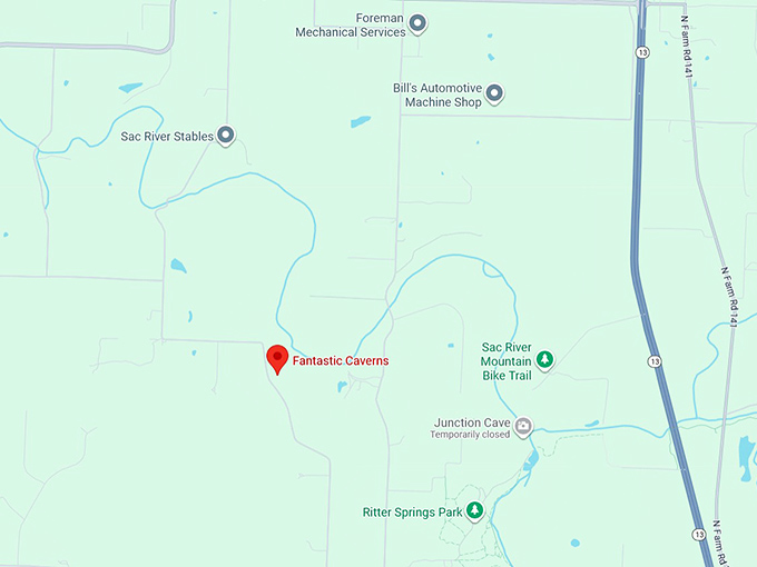 16. fantastic caverns map