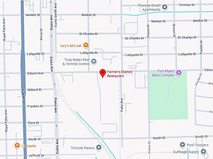 16. farmer's market restaurant map