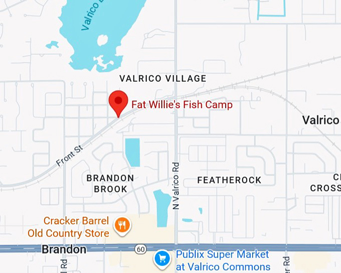 16. fat willie's fish camp map