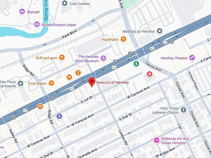 16. fenicci's of hershey map