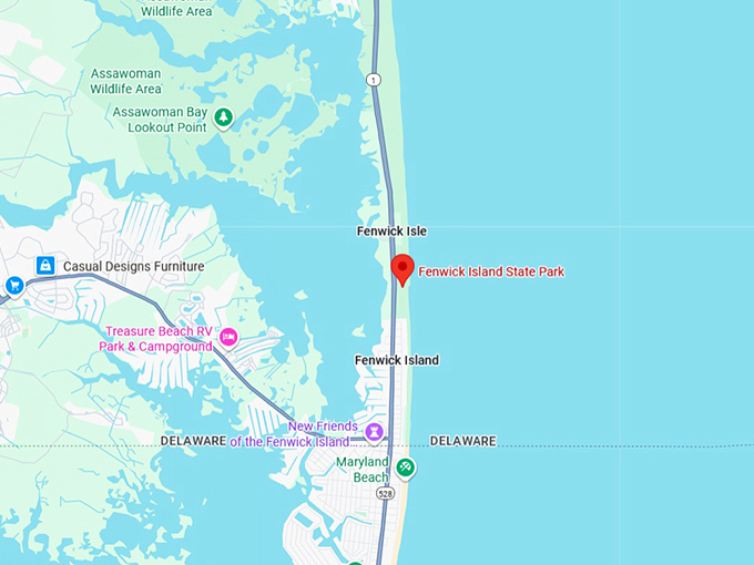 16. fenwick island state park map