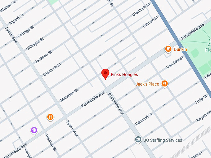 16. fink&rsquo;s hoagies map