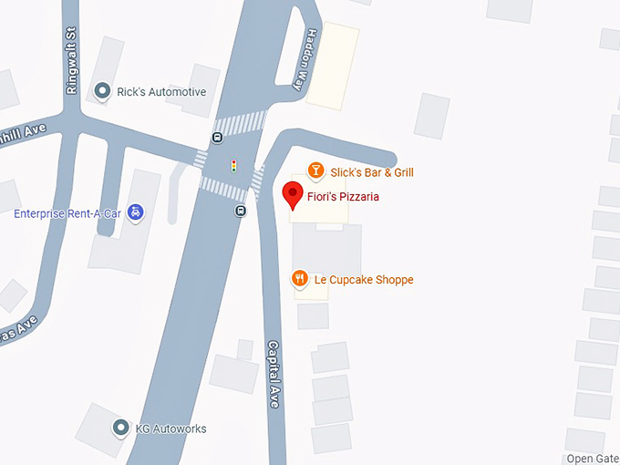 16. fiori's pizzaria map