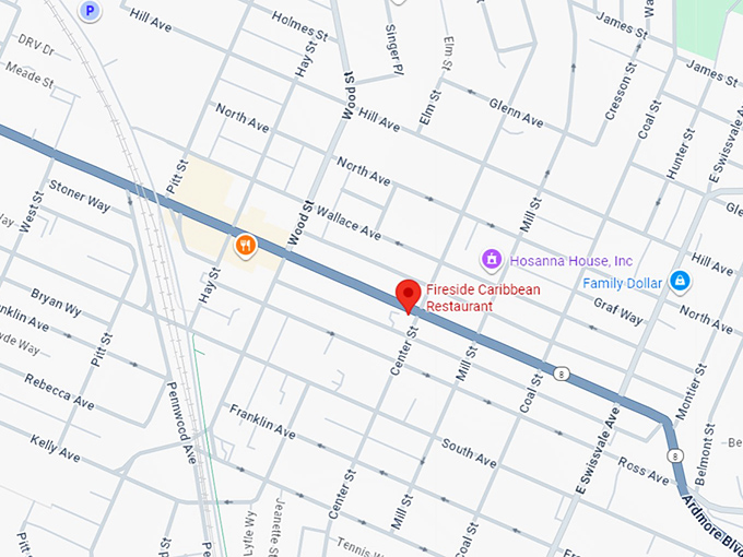 16. fireside caribbean restaurant map