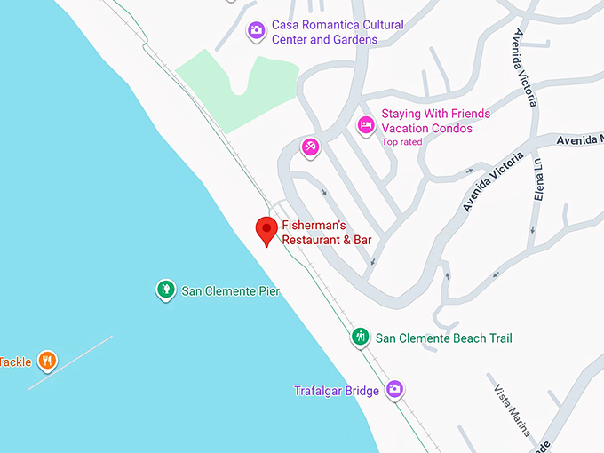 16. fisherman’s restaurant & bar map