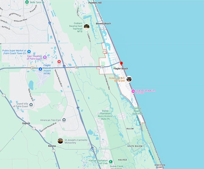 16. flagler beach map