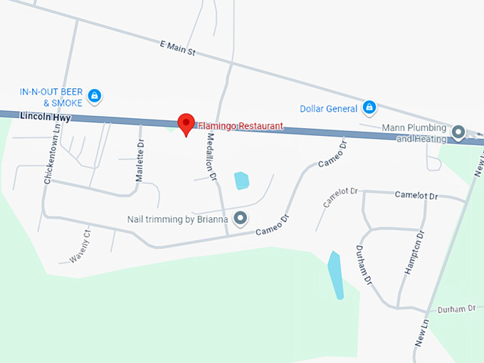 16. flamingo restaurant map