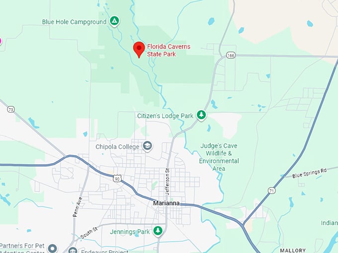 16. florida caverns state park map