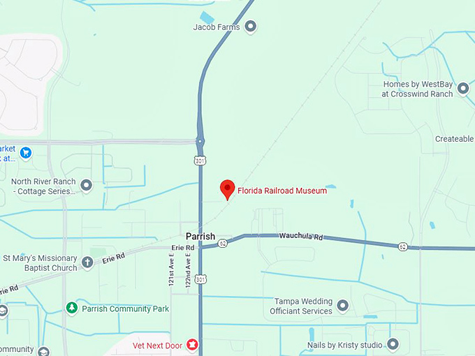 16. florida railroad museum map