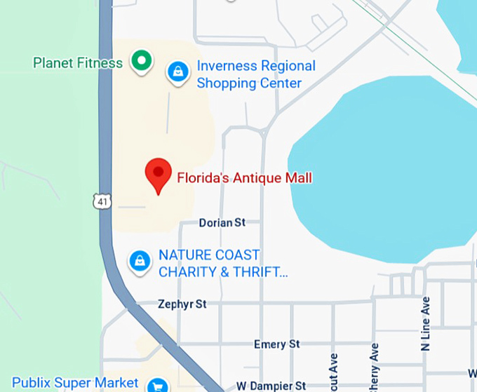16. florida's antique mall map