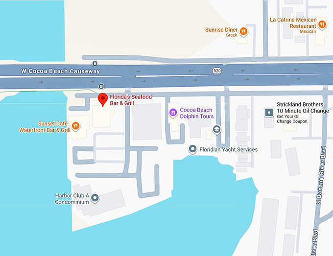 16. florida's seafood bar & grill map