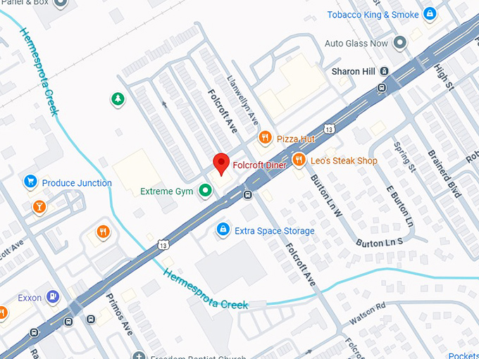 16. folcroft diner map