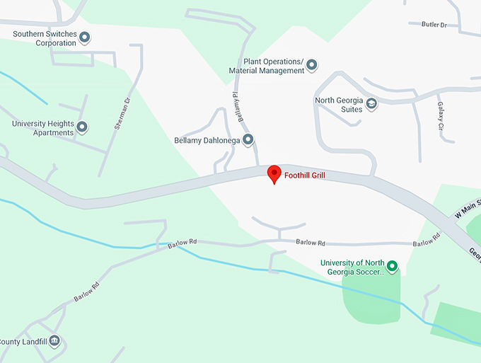 16. foothill grill map