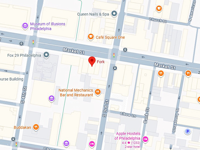 16. fork, philadelphia map