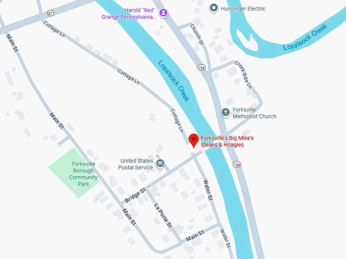 16. forksville&rsquo;s big mike&rsquo;s steaks & hoagies map