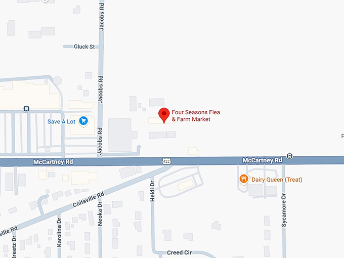 16. four seasons flea & farm market map