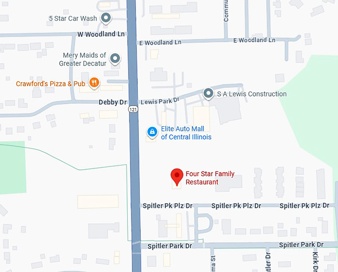 16. four star family restaurant map