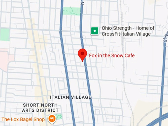 16. fox in the snow cafe (1031 n 4th st) map