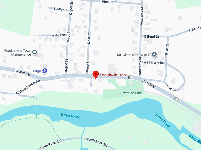 16. franklinville diner map