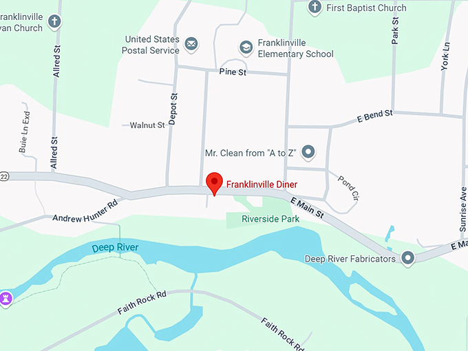 16. franklinville diner map
