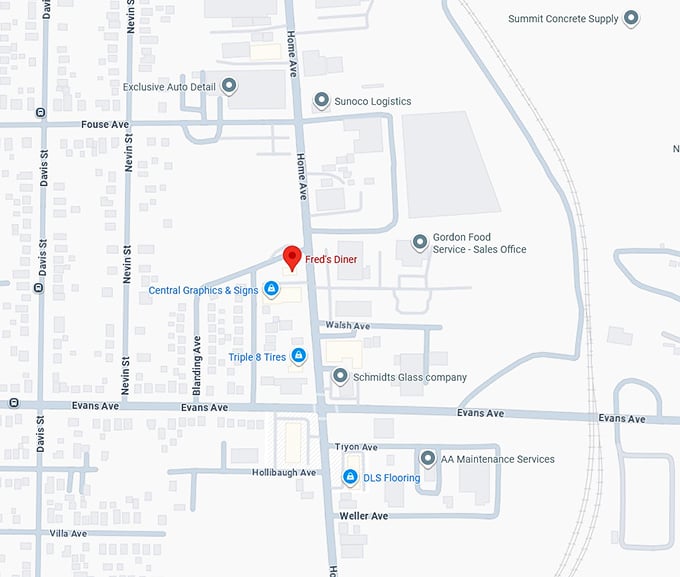 16. fred's diner map