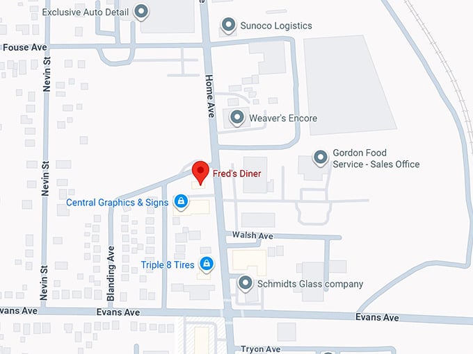 16. fred's diner map