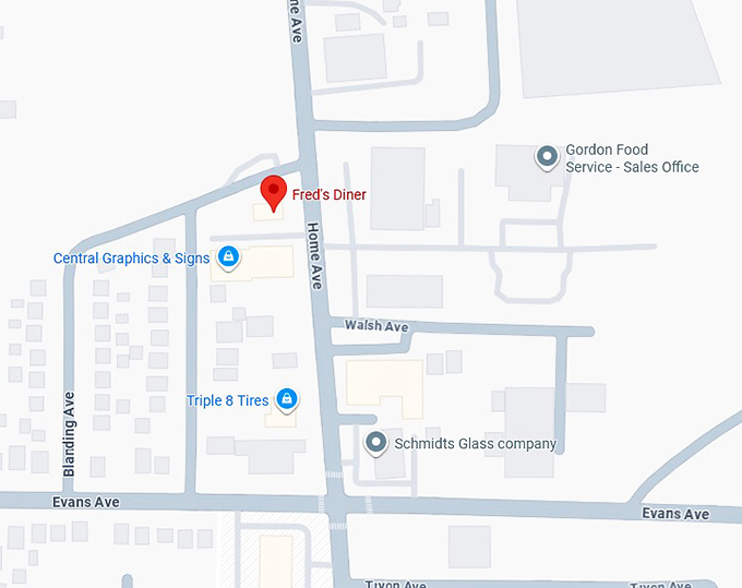 16. fred's diner map