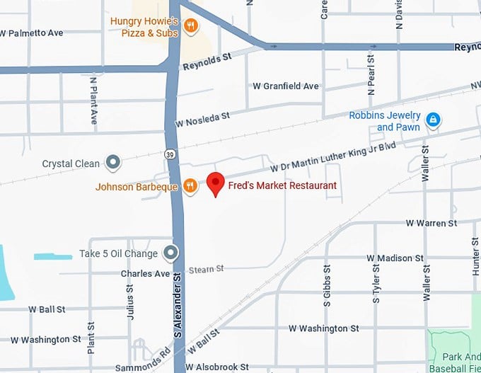 16. fred's market restaurant map