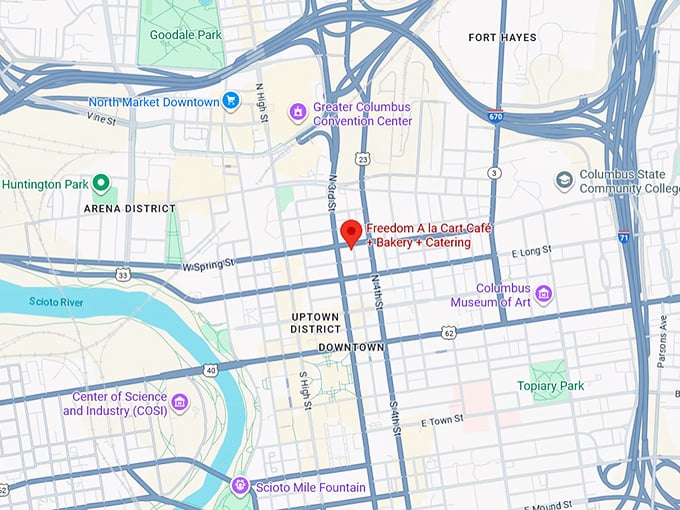 16. freedom a la cart caf&eacute; + bakery + catering map