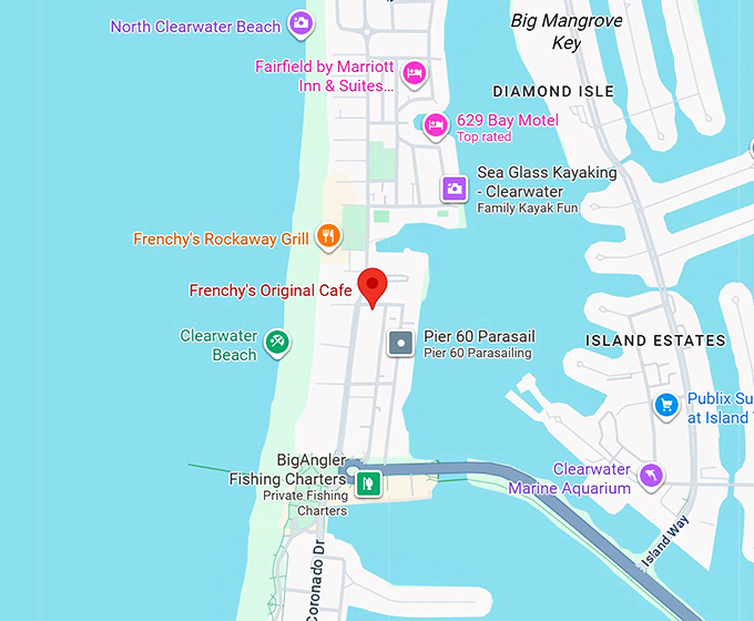 16. frenchy's original cafe map