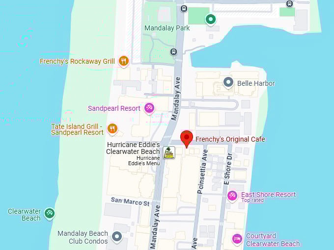 16. frenchy's original cafe map