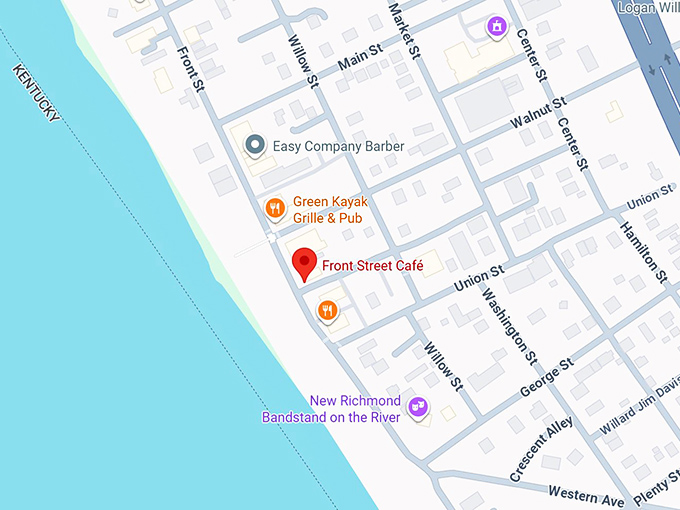 16. front street caf&eacute; map